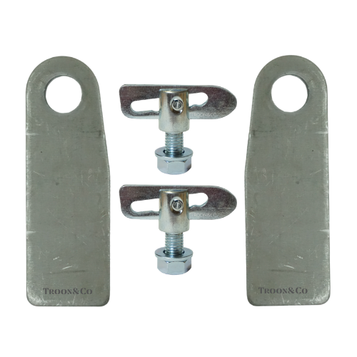 2 x Antiluce Fastener M12 x 25mm with Large Eye Plates - Drop Catch Ta