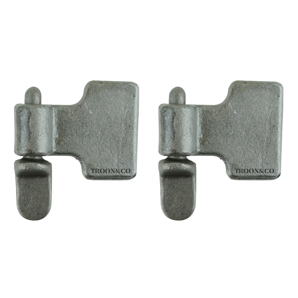 2 x Heavy Duty Spade Paddle Hinge & 12mm Gudgeon Pin - Weld On Trailer